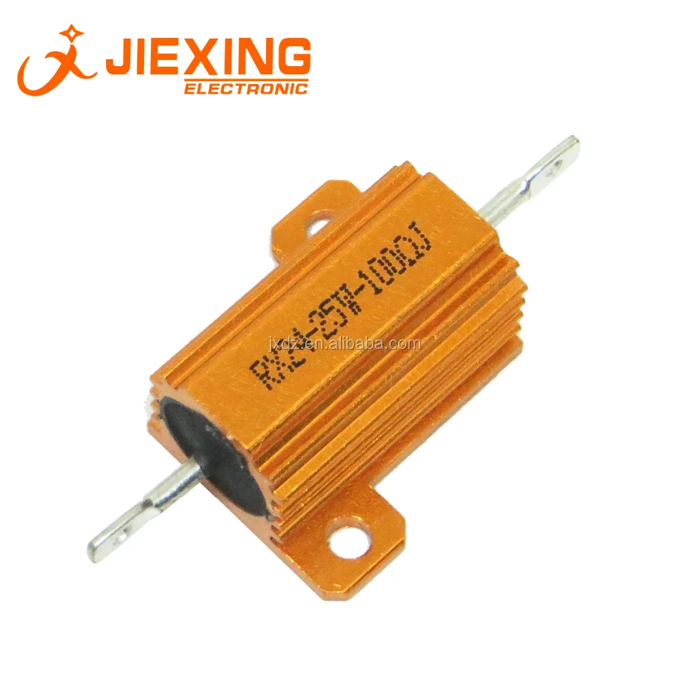25w 100 Ohm Aluminum Resistor Rx24 High Power Gold Resistor 25w100rj 25 ...