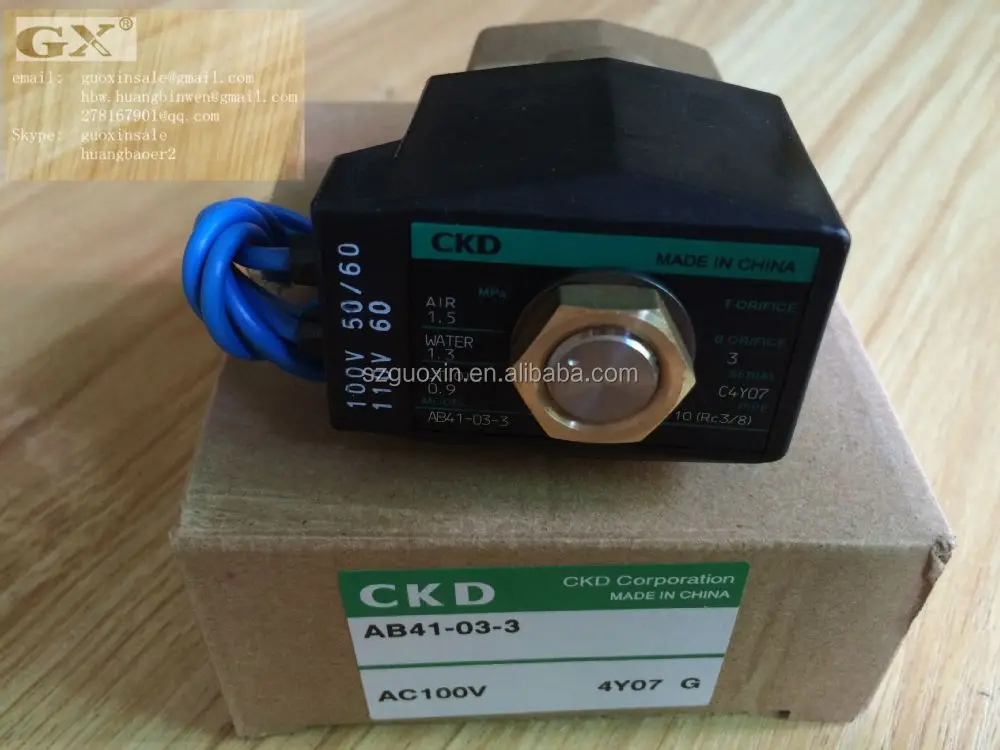 Ckdソレノイドバルブag41-03-3 - Buy 電磁弁、 Ckd、 Ag41-03-3 Product on Alibaba.com