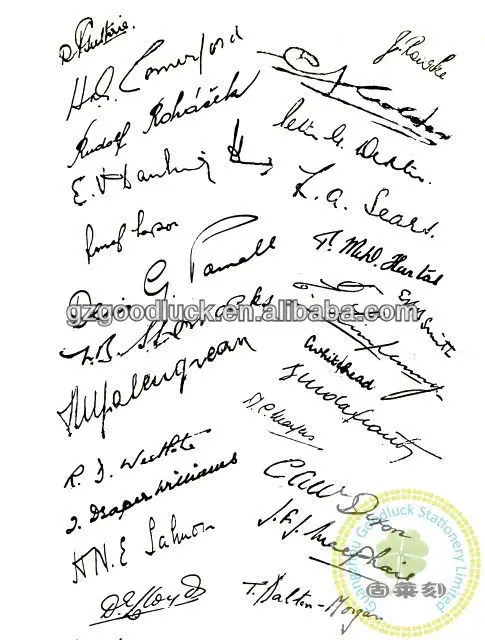 Fashion Signature and Facsimile Pre Inking Stamp for Office