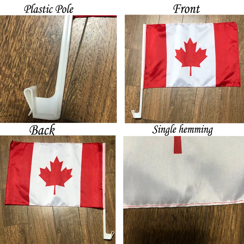 Canadian Car Flag - Promotional 12x18in Silk Screen Print