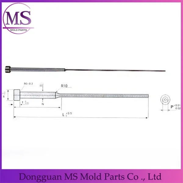 Misumi Standard Straight Ejector Pins Stainless Sus440c Ejector Pin 4mm ...
