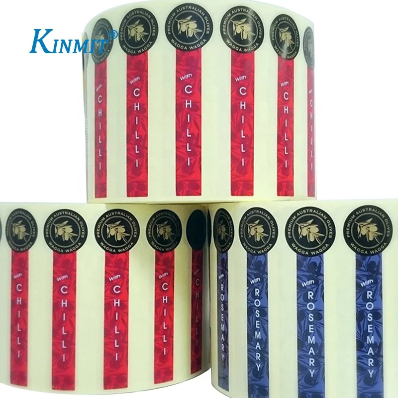 Kinmit Custom Printed Adhesive Waterproof Food Jar Seal Sticker Labels