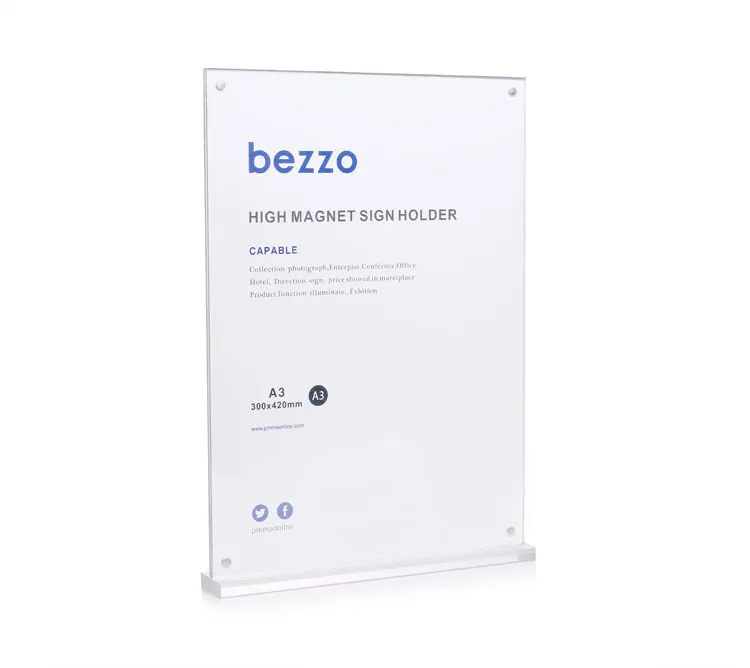 Double-foot Customized Acrylic A3 Paper Holder A3 Paper Holder Menu For ...