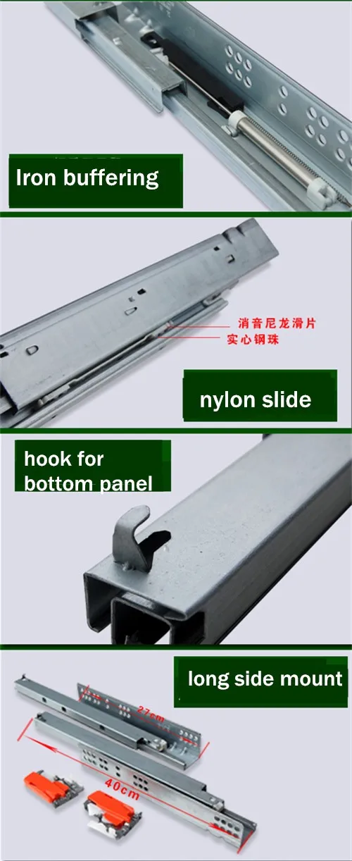 Fgv Type Kitchen Soft Close Drawer Slides With Alloy Clip - Buy Fgv ...