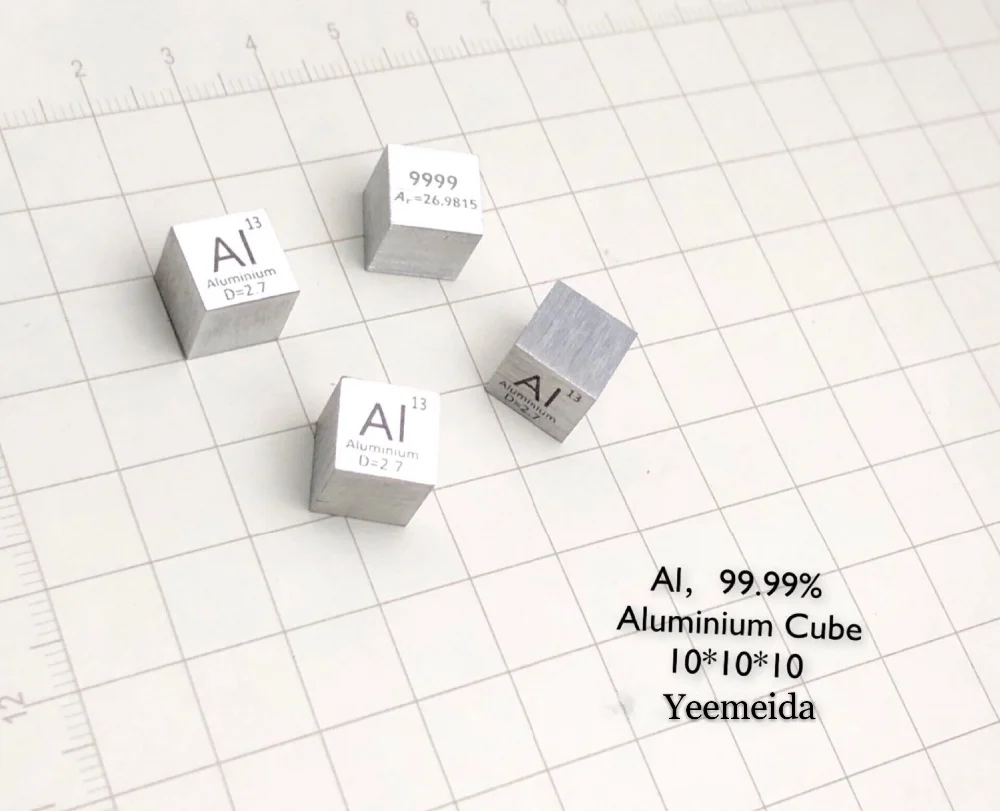 Aluminum Ai Metal 10mm Density Cube 99.99% Pure For Element Collection ...