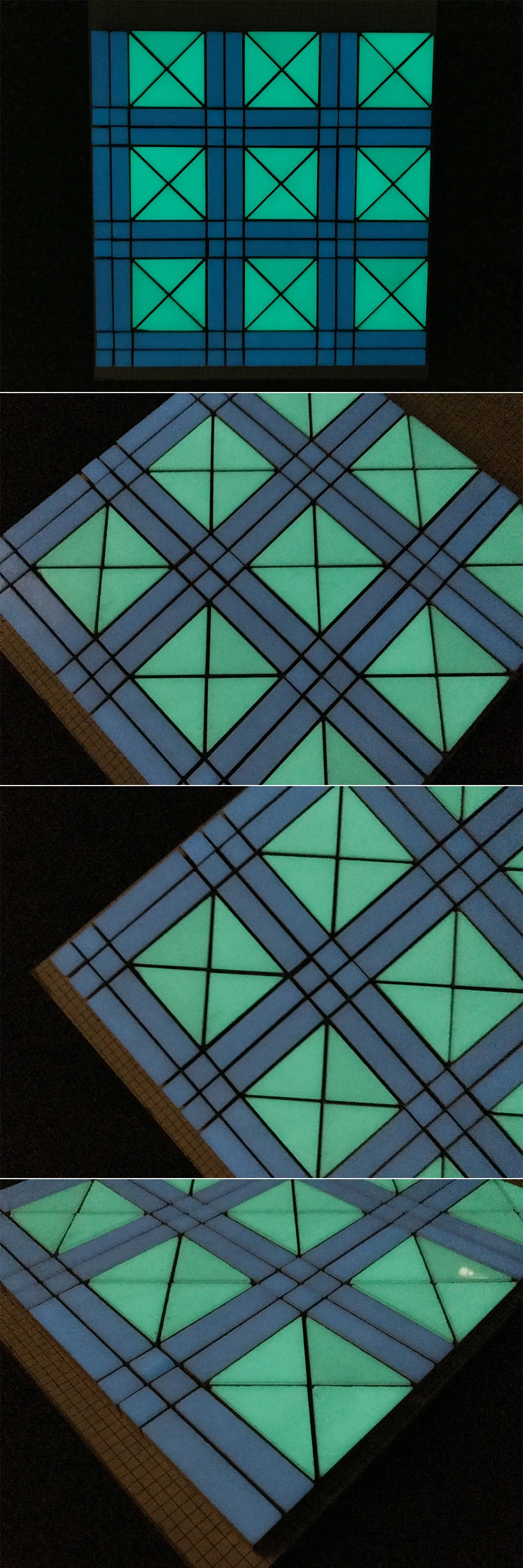 Glow In The Dark Bathroom Ceramic Photoluminescent Luminous Mosaic Tile ...