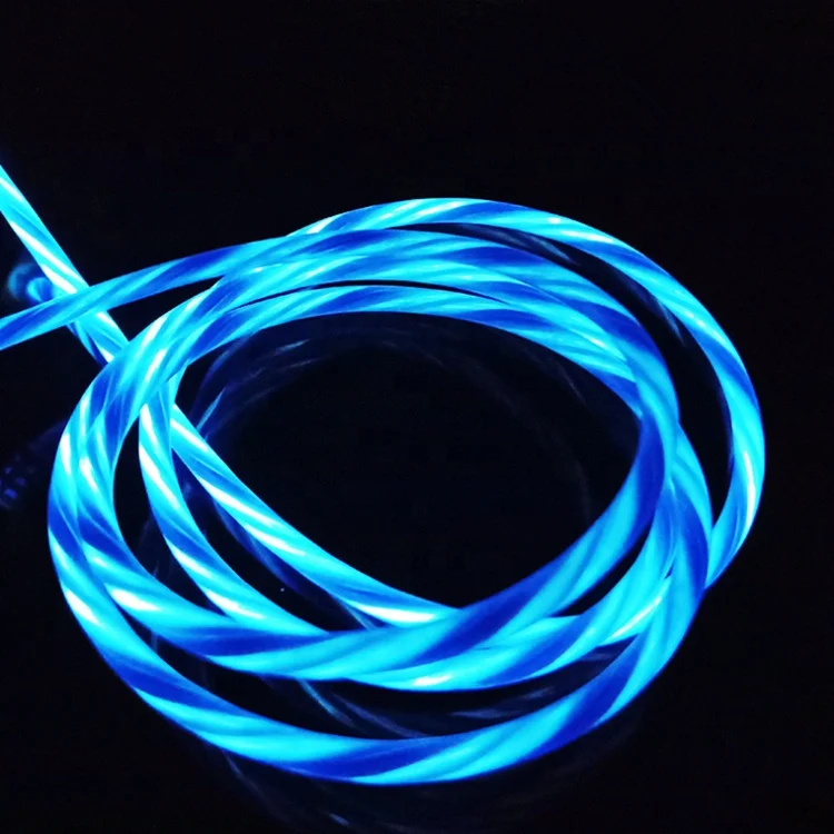 Light up LED Phone Cords - Flowing Lights USB Charging