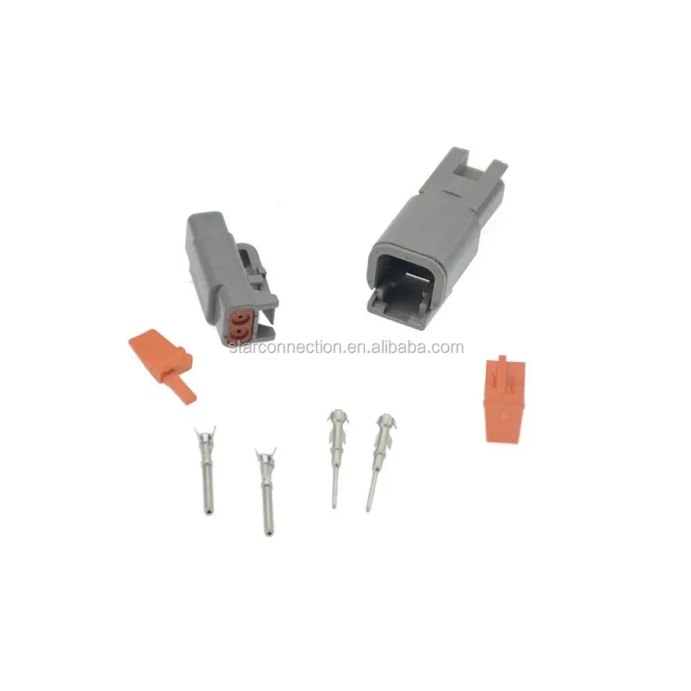 Deutsch Dtm 2 Pin Male And Female Auto Waterproof Electrical Connector Plug Dtm06-2s Dtm04-2p ...