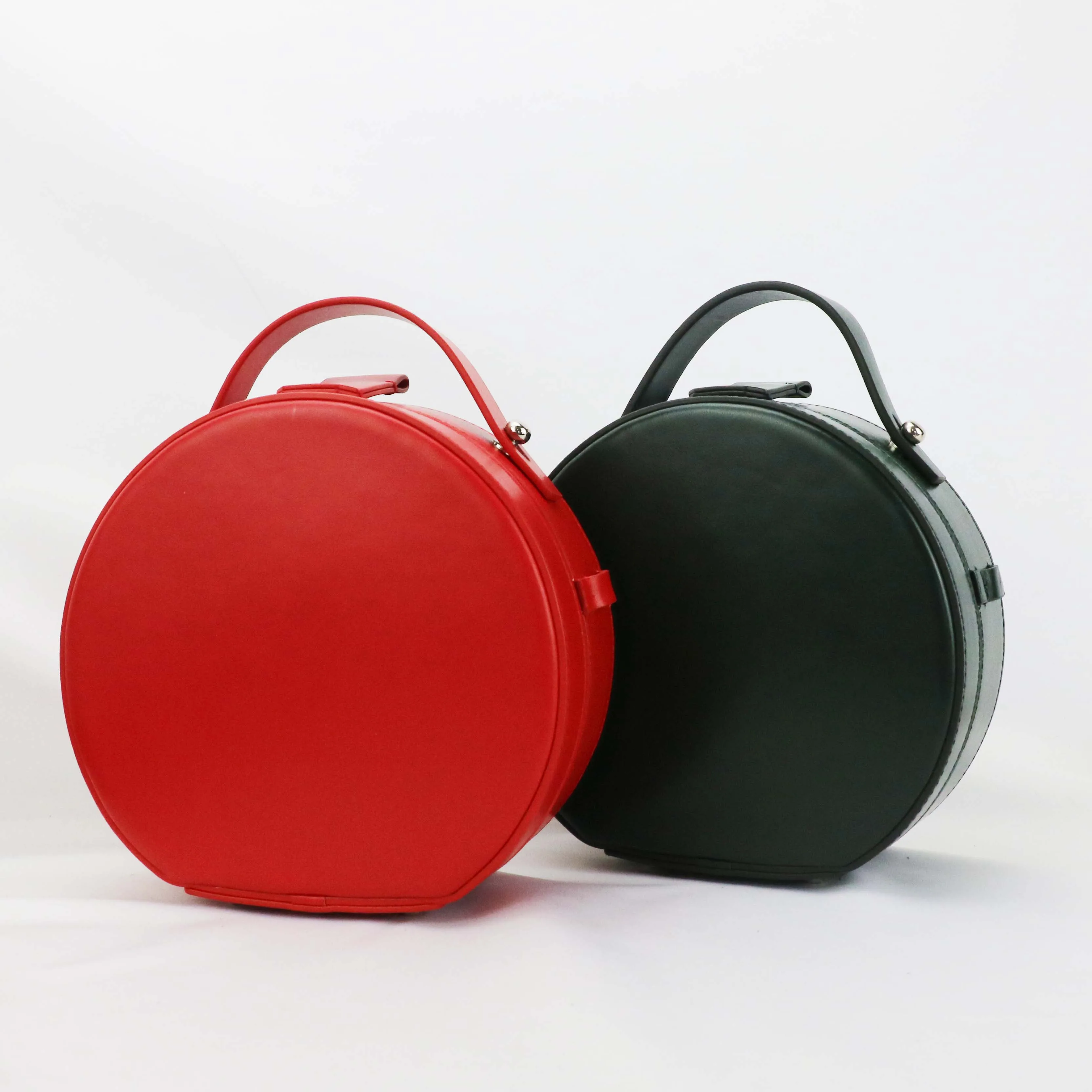 Classic Fashion Round Circle Shape Lady Bag - Genuine Leather