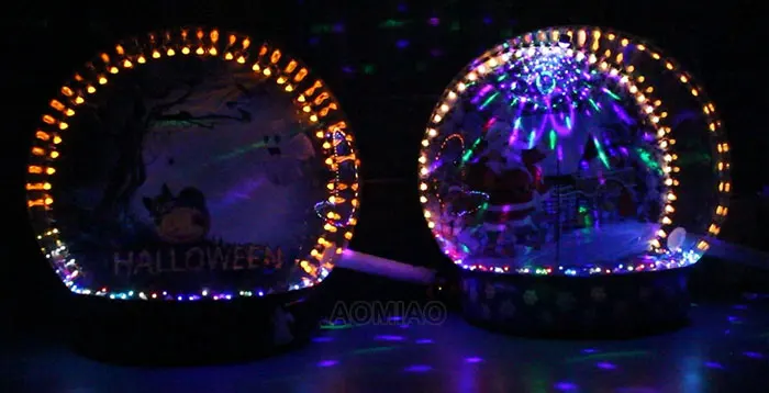 Custom Giant LED Inflatable Snowball - Outdoor Christmas Decor