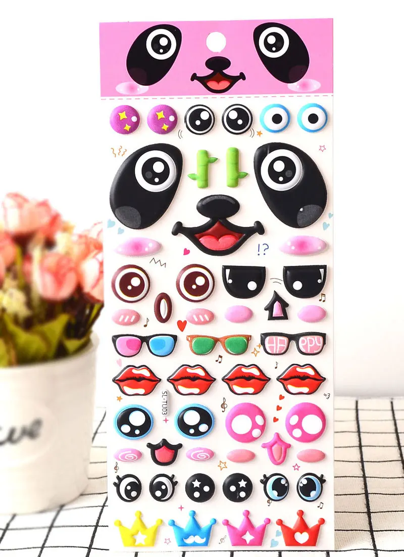Eyes And Nose Diy Stickers For Kids,Bubble Stickers For Scrapbooking ...