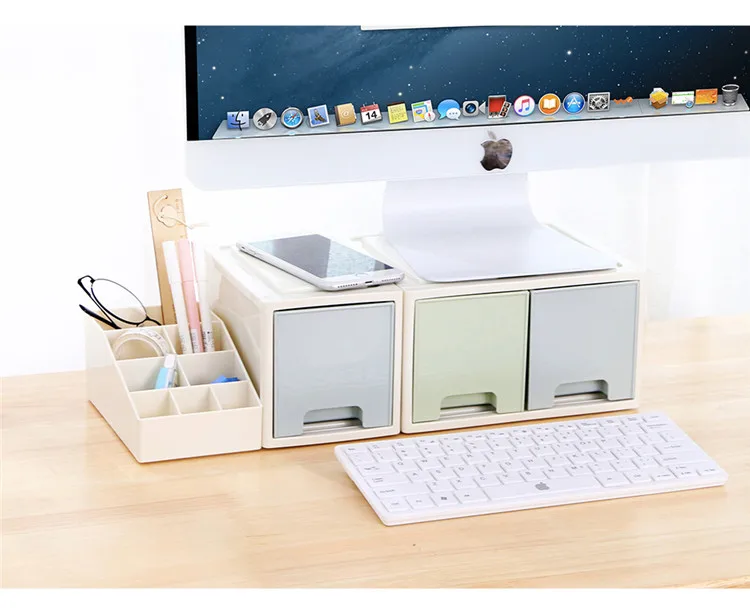 Multifunctional Plastic Desktop Computer Monitor Stand Riser With ...