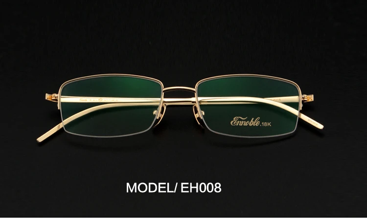 Fashion 18k Gold Half Glasses Men's Business Casual Eyewear Frames ...