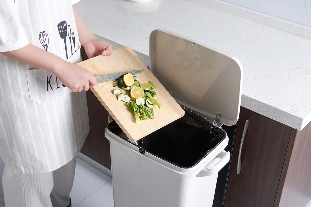 Japanese Style Household Dustbin - Double Layer Trash Can