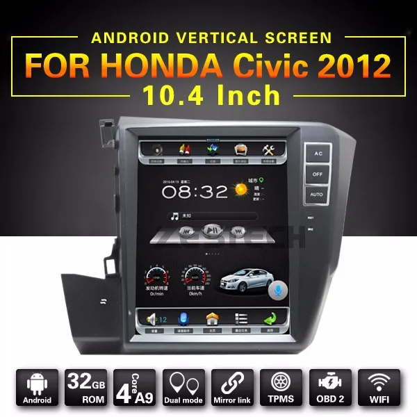 Tft Lcd Monitor Touch Display Screen Android Gps Navigation For Honda ...