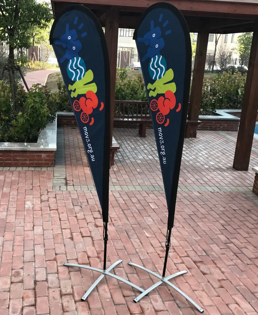 Cheap Custom Made Mini Flying Teardrop Beach Flag Banner Feather Banner ...