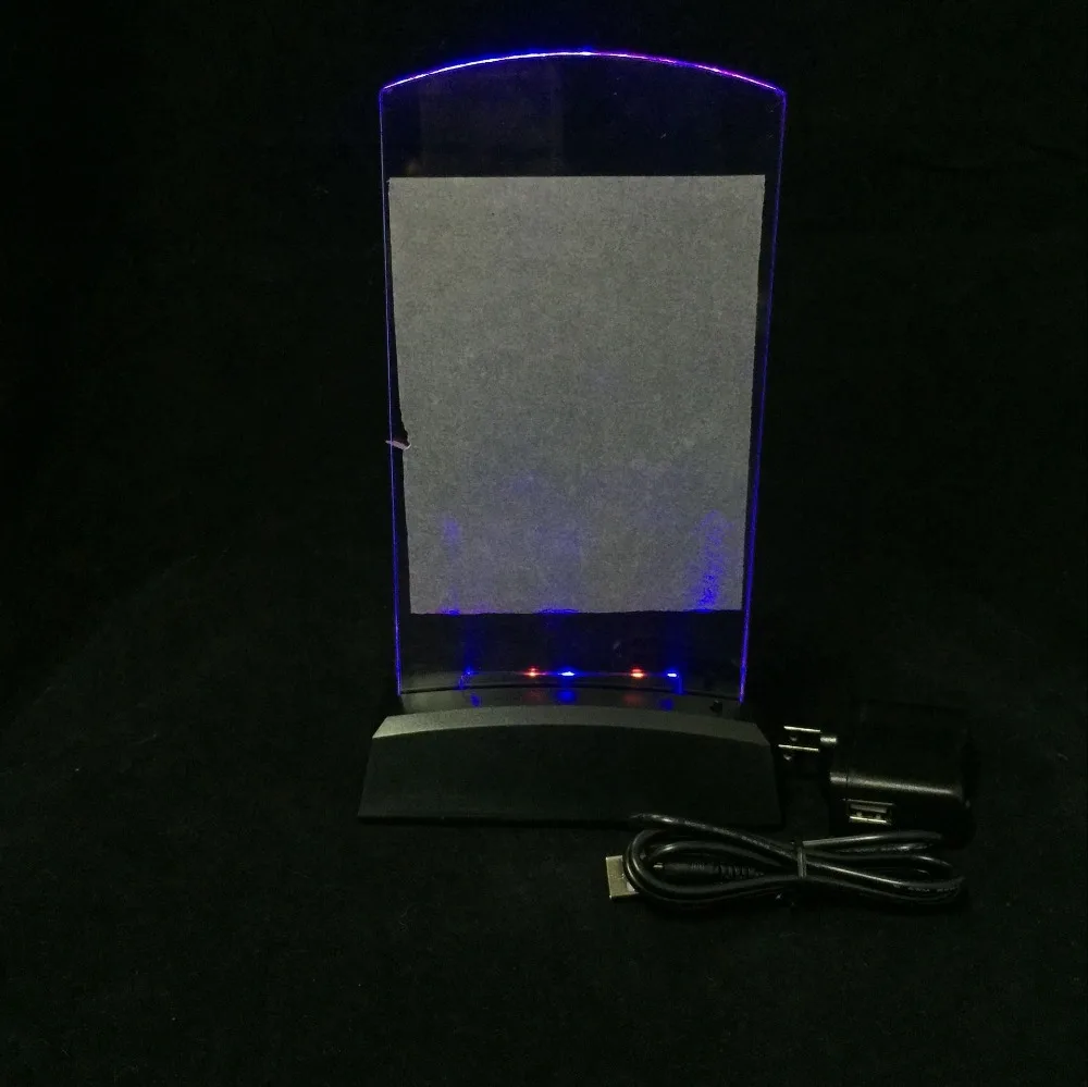 Acrylic LED Table Tent for Menu Holder - Stylish & Versatile
