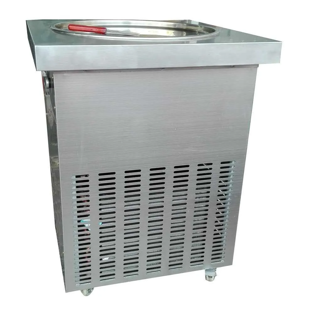 Flat Pan Instant Thailand Rolled Icecream Making Thai Roller Fried Ice ...