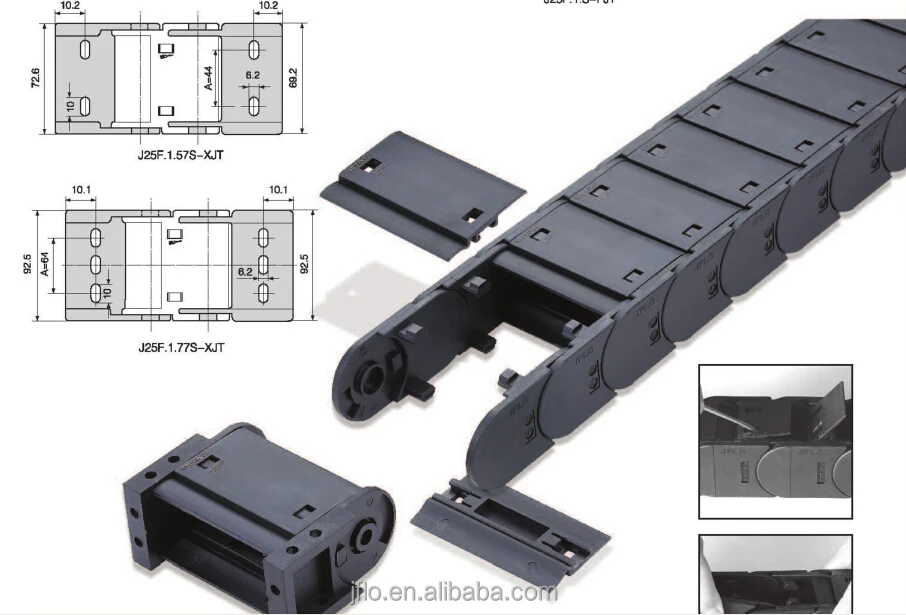 Jflo Energy Plastic Cable Chain 25mm Drag Chain - Buy Cable Drag Chain ...