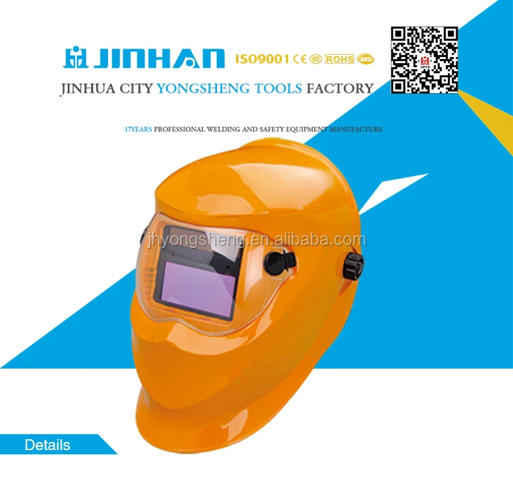 Jinhan Yellow Color Automatic Shade Controlling Welding Helmet Glass ...