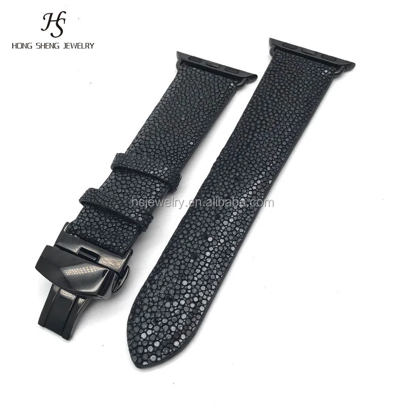 Hs-ws01 Premium Stingray Leather Watch Band Strap For Apples 38mm/40mm ...