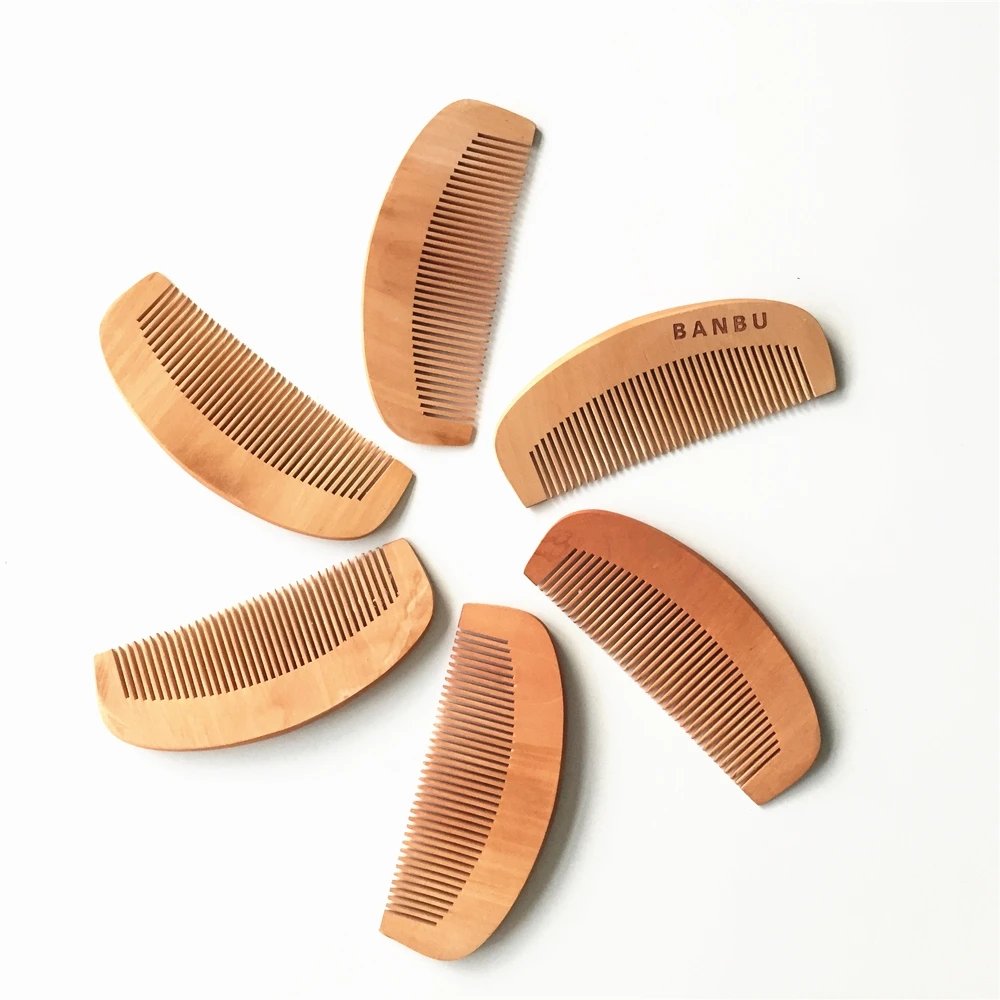 Wholesale Wooden Bamboo Travel Pocket Combs Engraving logo Customized ...
