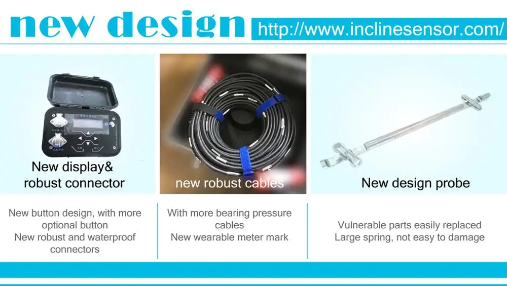 Geotechnical Waterproof Slope Inclinometer Sensor Inclination Sensor Tilt Meter For Geotechnical ...