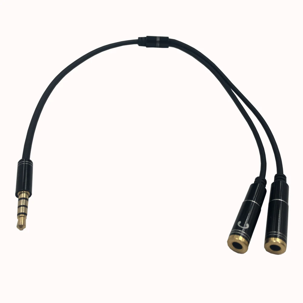 3.5mm Stereo Audio Cable To Dual 6.35mm With Splitter 1/4-inch Ts Mono ...