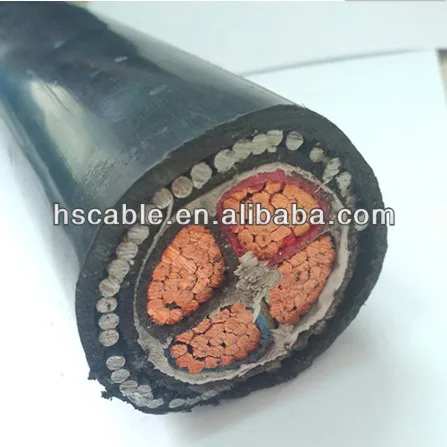 Stromkabel LT Steelr CU/XLPE/PVC 3,5-adrig 150 mm2 unterirdisch 0,66/1 ...