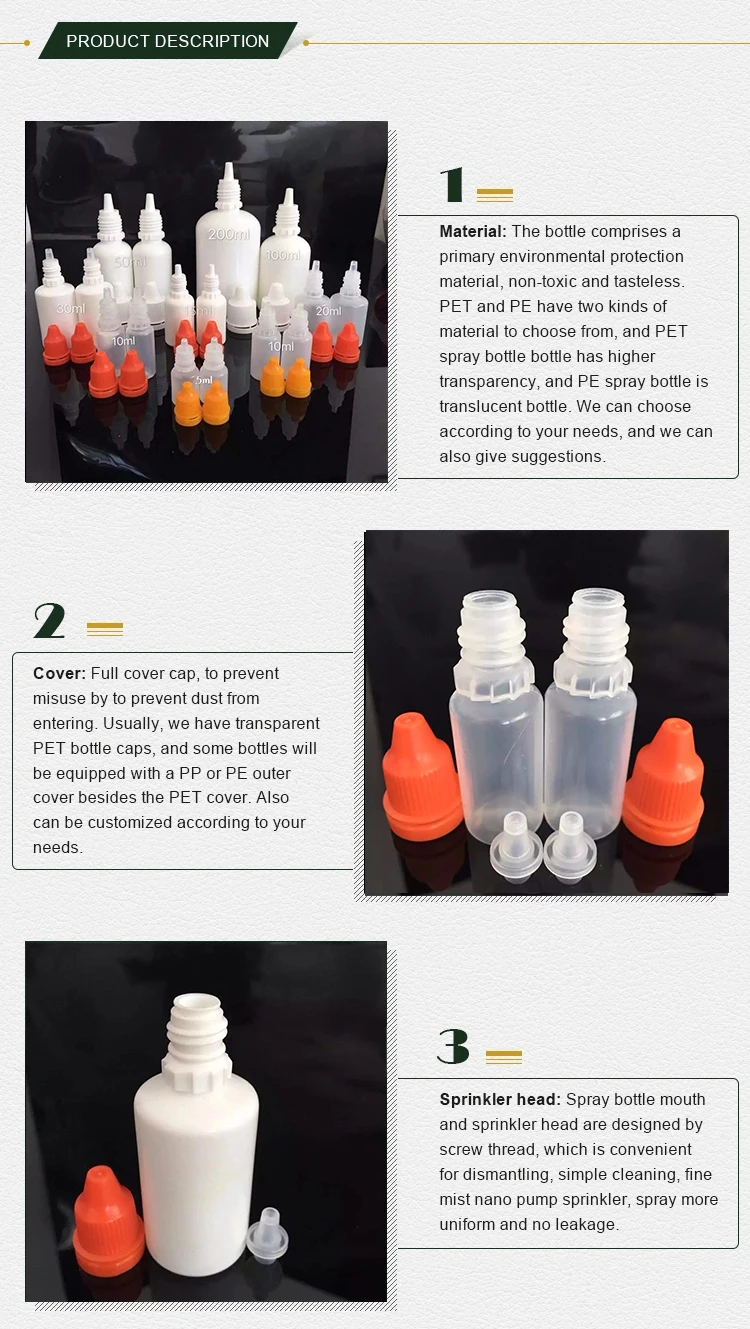 Eye Drops Bottle 5ml 8ml 10ml 15ml 20ml Pe Clear Plastic Dropper Bottle ...