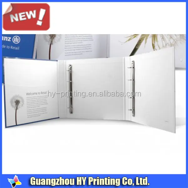 Customized 3 Flap Paper Cardboard File Folder Documents Holder Ring ...