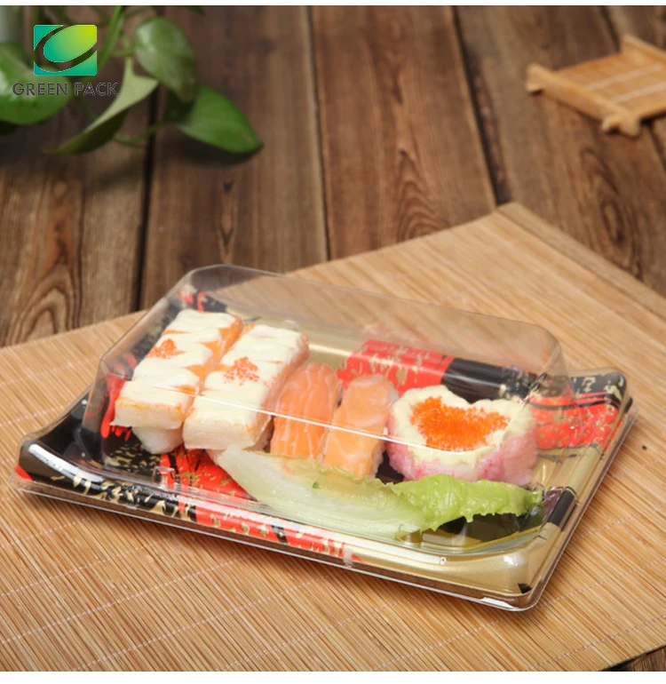Customized Disposable Plastic Sushi Tray With Printing Logo Or Pattern ...