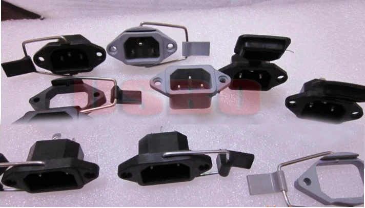 Waterproof C13 Power Panel Mounting Iec320 C14 3p Grounded Ac Inlet ...