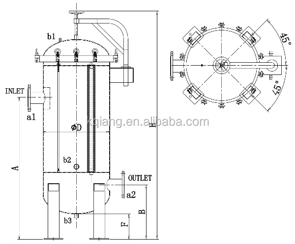 Swing Bolts With Bearing-assisted Davit Closure Filter Vessel - Buy ...