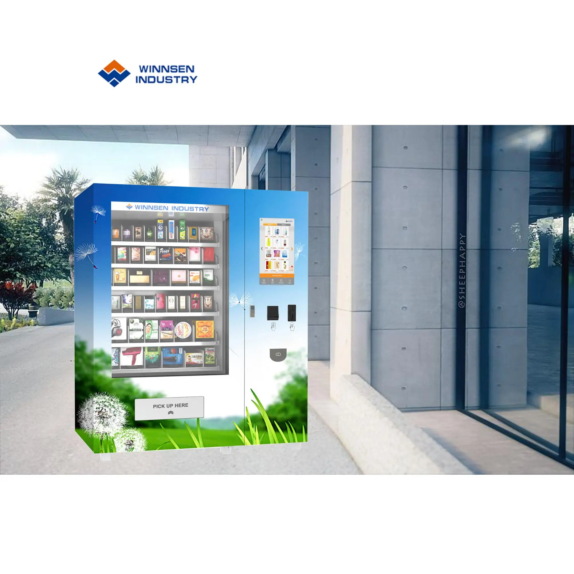Big Digital Screen Vending Machine With Wireless Function And Remote ...