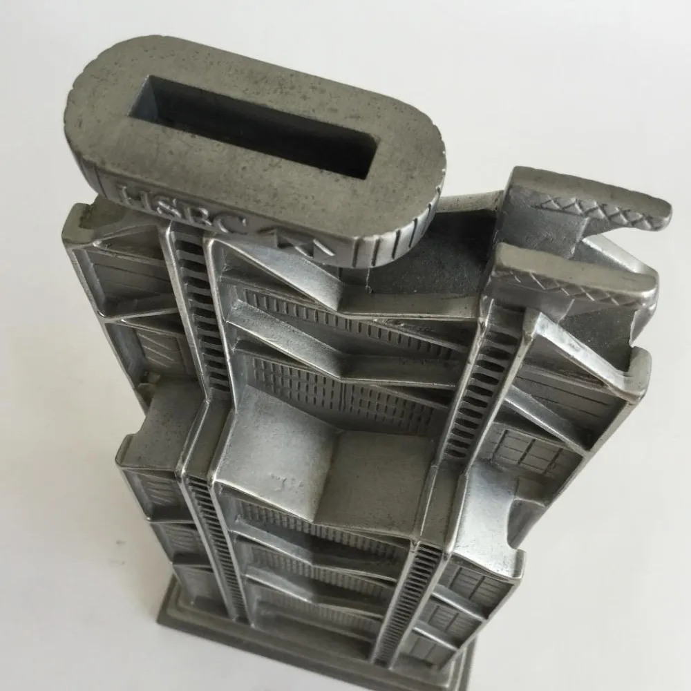 Custom Hsbc Metal Coin Bank 8inch Metal Craft Miniature Building - Buy ...