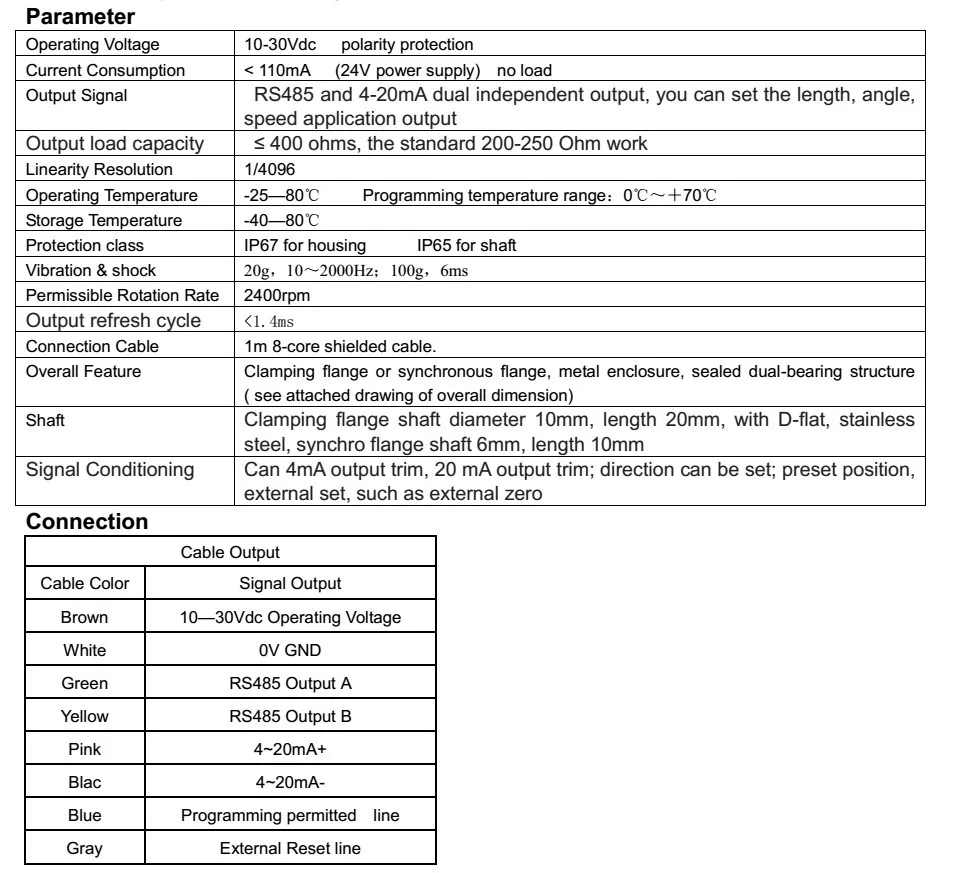 60mm Calt 13bit Ssi Output Absolute Multi Turn Rotary Encoder 10mm ...