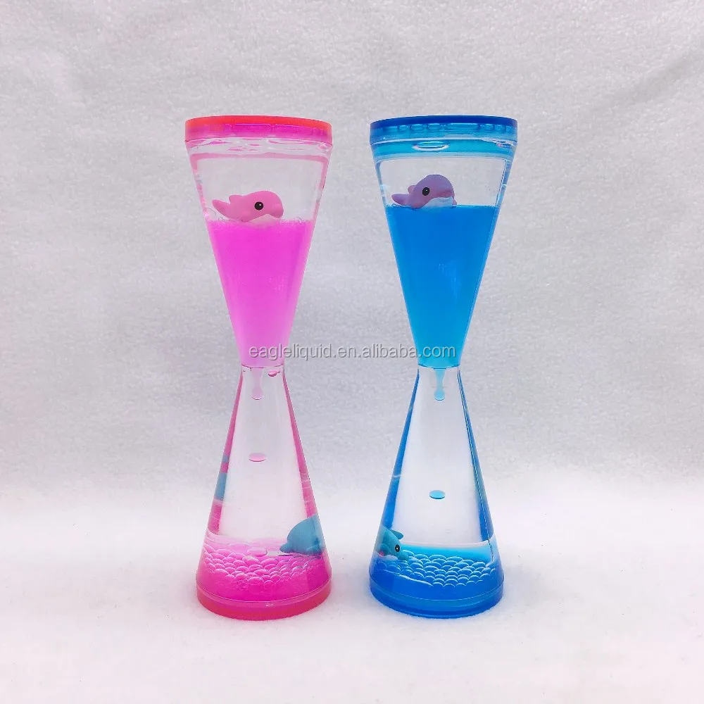 Round Liquid Sand Timer Acrylic Hourglass - Buy Liquid Motion Timer Toy ...