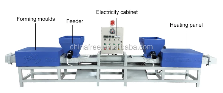 Hot Sale Compressed Wood Blocks Making Machines / Wood Pallet Log ...