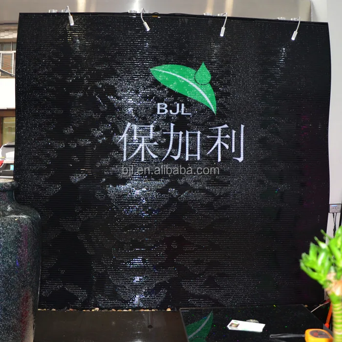 Customized LED Light Water Feature - Acrylic Waterfall Wall