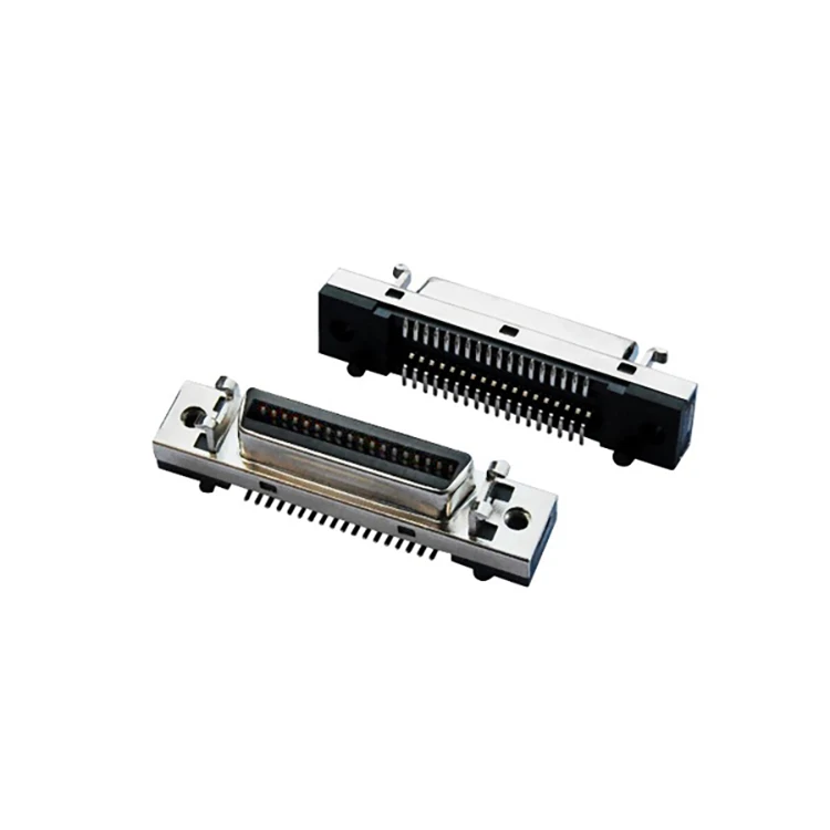 Right Angle Mount 90 Degree Mdr36 Pin Female Connector With Latch ...