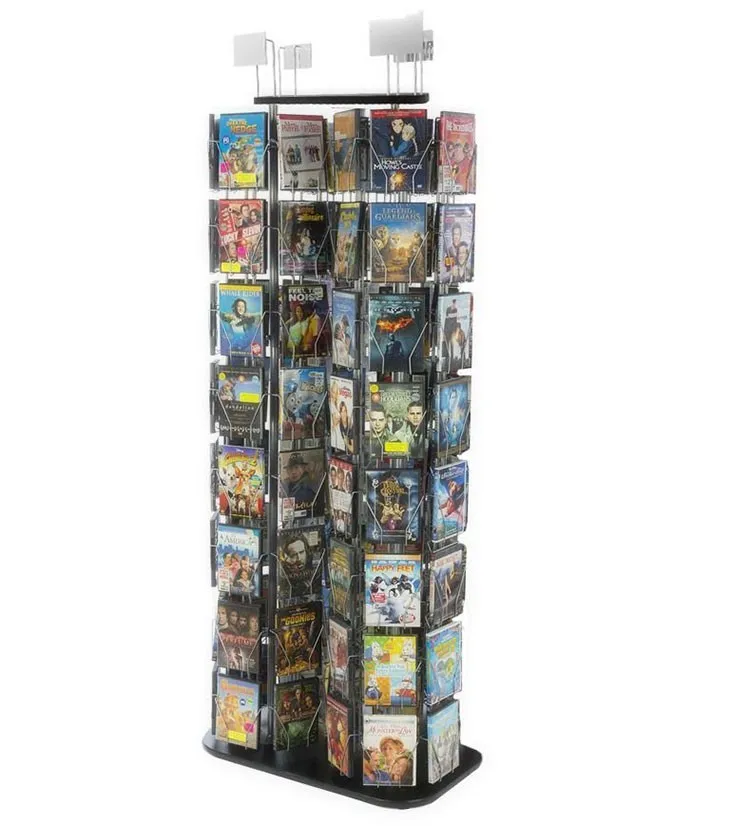 4 Ways Rotating Gift Card Display Rack Moveable Flooring Post Cards ...