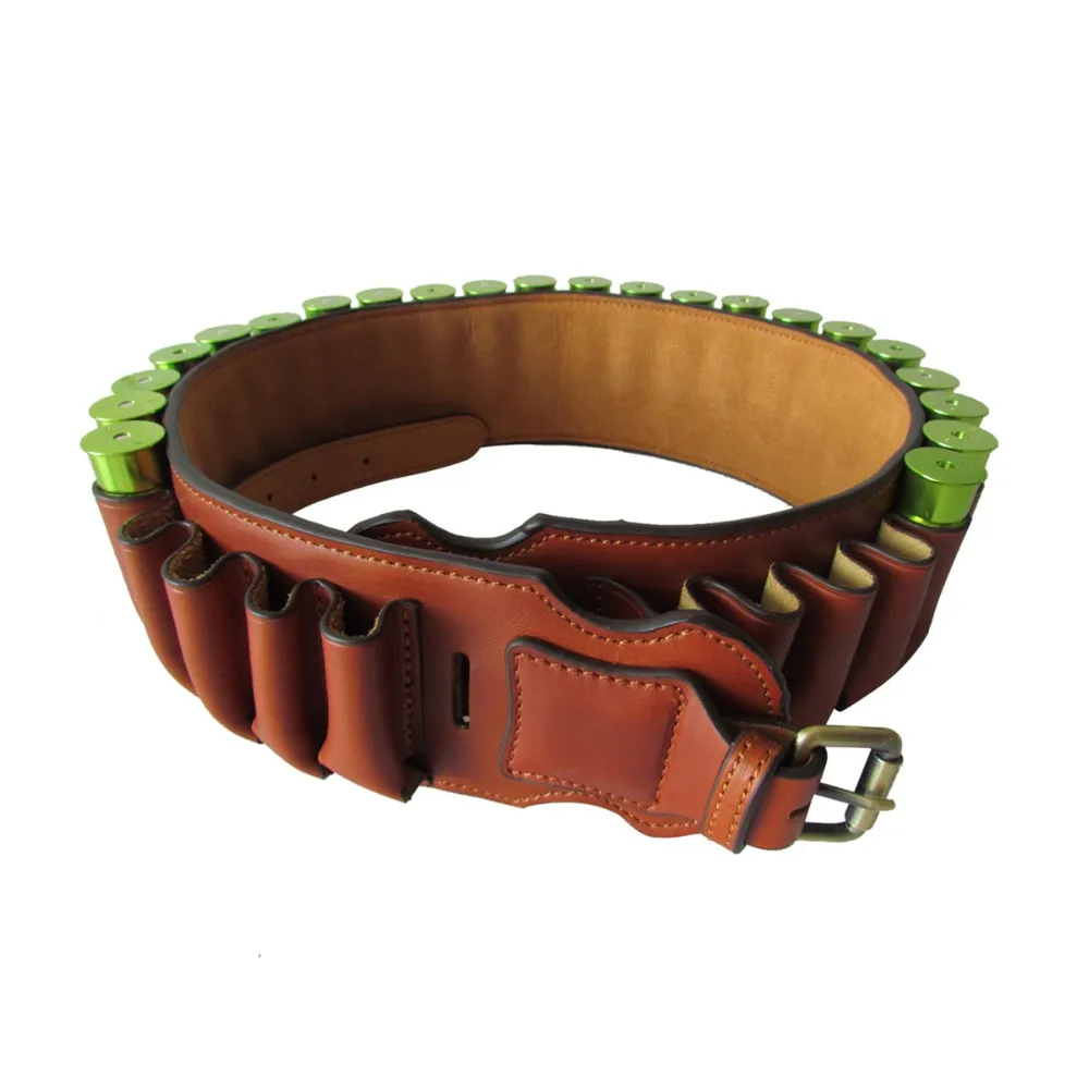 Tourbon Genuine Leather Bullet Waist Belt Strap For 12 Ga Cartridge ...