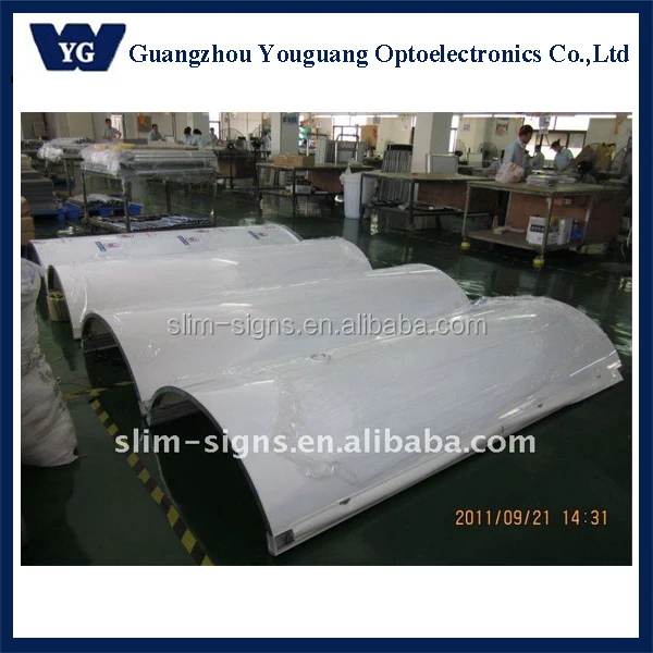 Curved Lightbox - Pillar Shaped Outdoor Signage