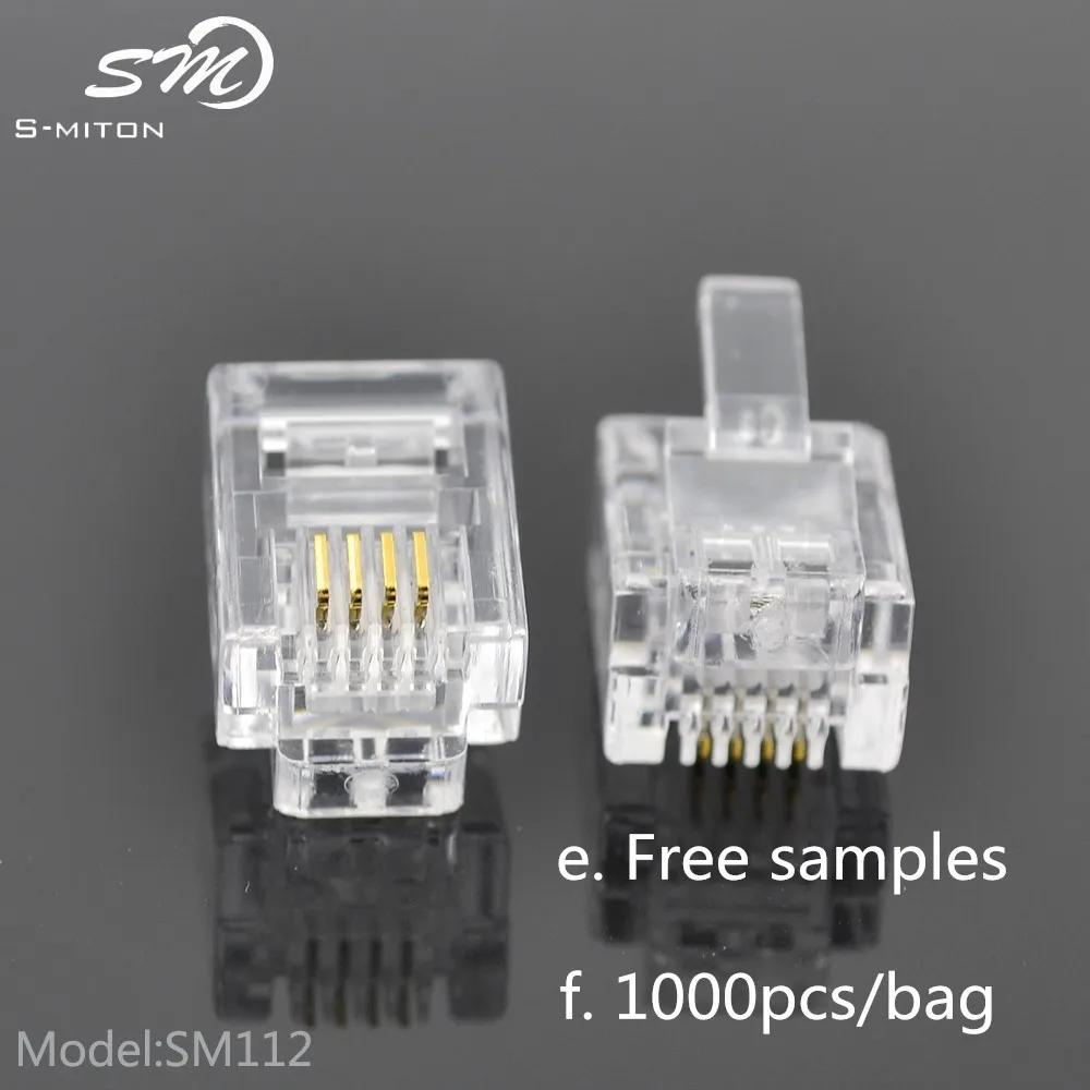 Gold-plating Rj-11 Connector/modular Plug 6p4c 6p6c 6p2c - Buy Rj 11 ...
