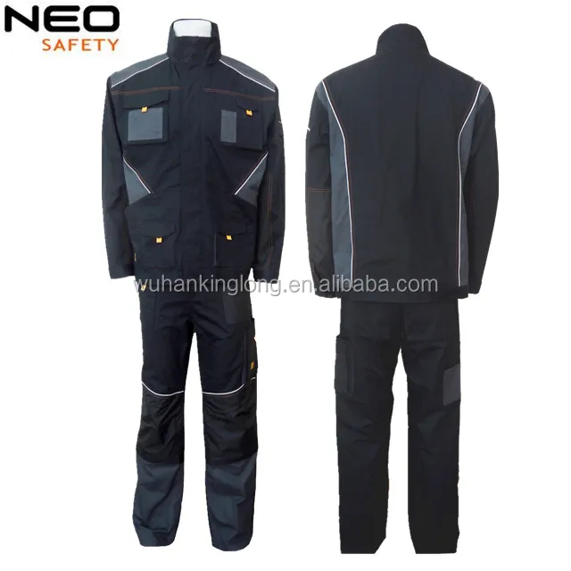 New Design Workwear Fashion Black Uniform Worker High Quality