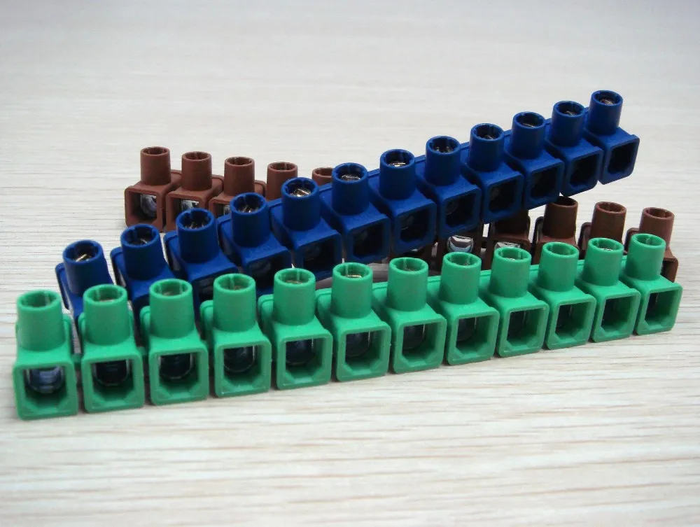 12 Pole Horizontal Mounted Plug In Type Electrical Terminal Strip For ...