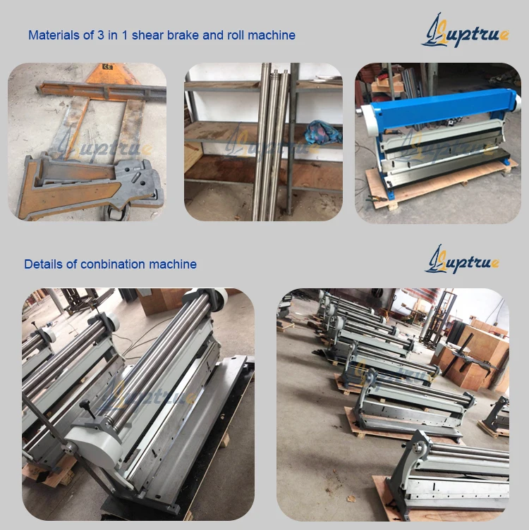 Sup-1016 Hand Combination Shear Press Brake Slip Roll 3 In 1 Machine ...