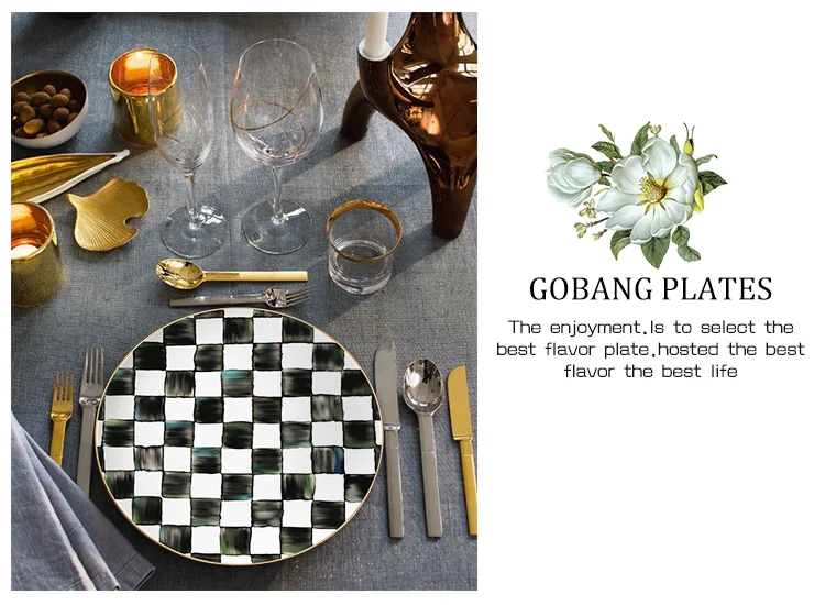 Best Black And White Dinner Sets With Gold Rim Dinnerware Sets - Buy ...