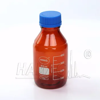 500ml Amber Reagent Bottle Mobile Phase Glass Bottle For Solvent - Buy ...